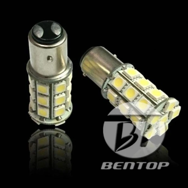 2pcs 24 LED 1157 5050 SMD T25 S25 Car Side Brake Light Bulb White 2357 ...