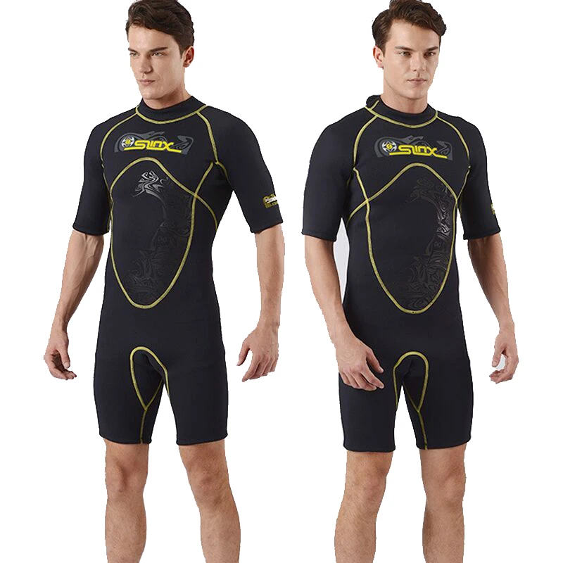 Slinx One Piece Short Sleeves Wetsuit Men 3mm Neopren Wet Suit Keep