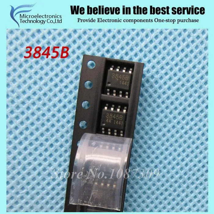 10pcs free shipping UC3845B UC3845 3845B Switching Controllers 52kHz 1A ...
