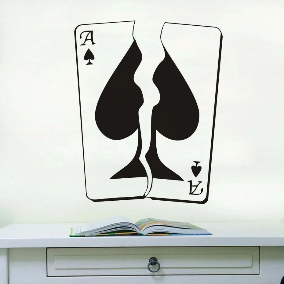 Playing Cards Ace Wall Decal Vinyl Stickers Gambling Casino Home ...