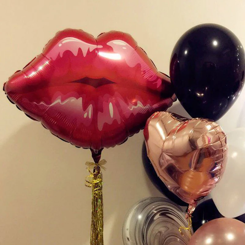 1pclot Red Big Mouth Foil Balloons Inflatable Helium Ballon Wedding Decorations Sexy Lip Love