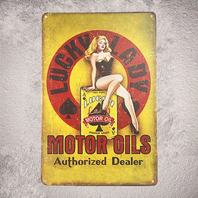 Vintage Metal Tin sign Pin up Girl Art Poster Beer Pub Art Poster ...