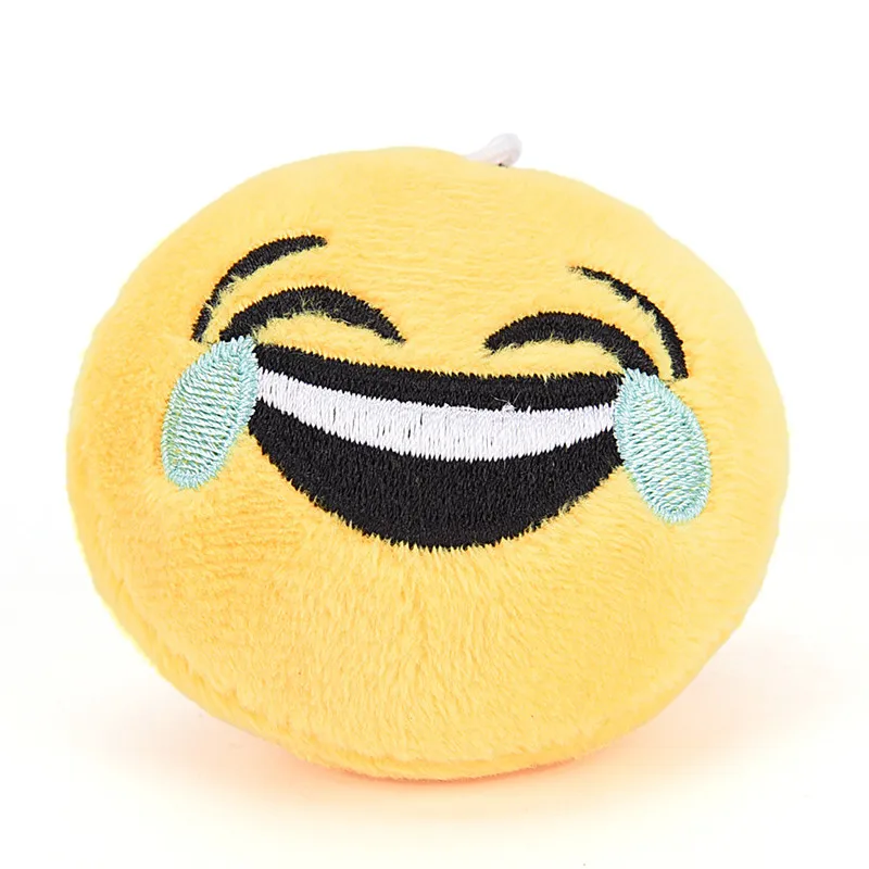 Cute Kawaii Emoji Keychain Plush Keyring Emoticon Key Ring Plush Face ...
