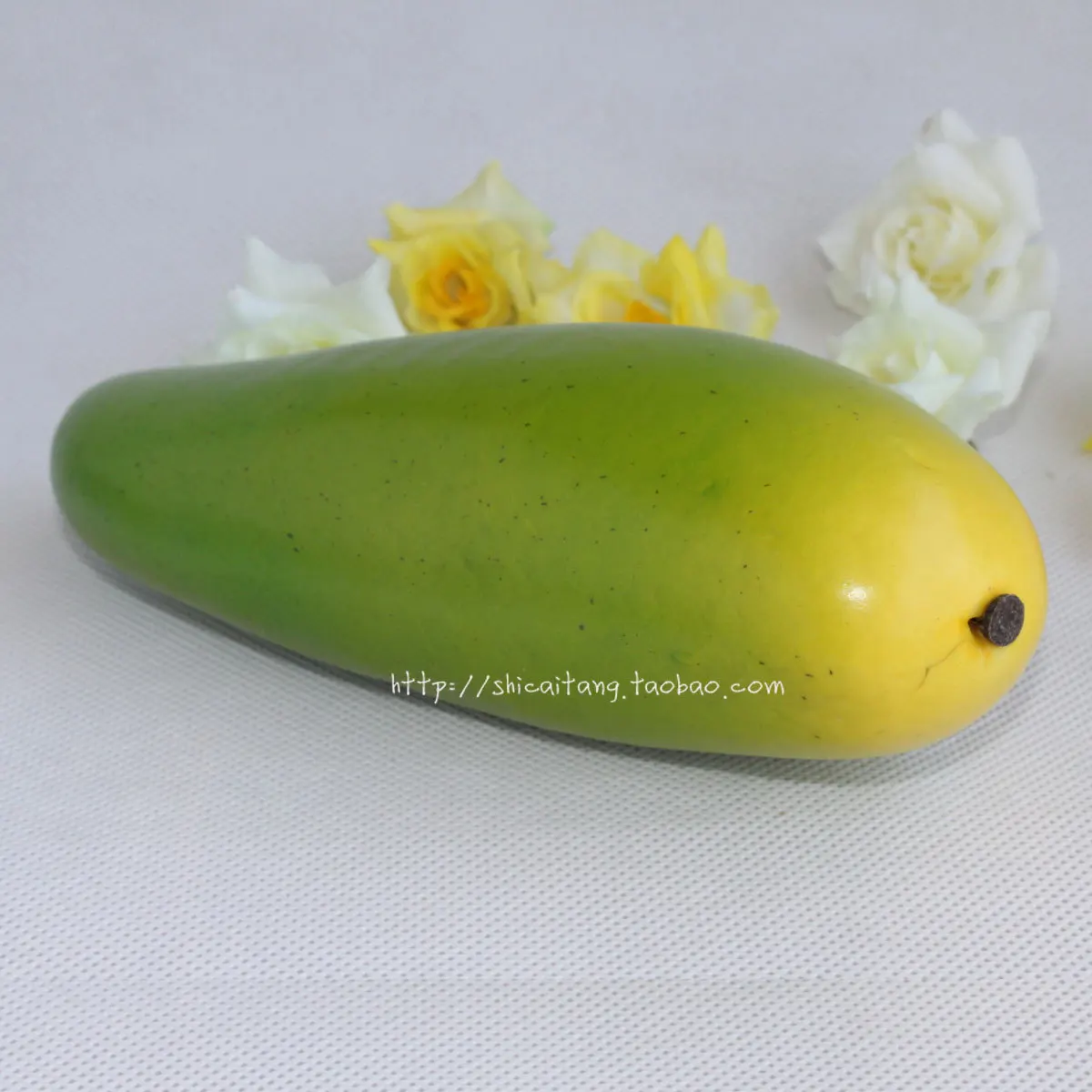 Artificial fruits and vegetables big green mango decoration ivory mango ...