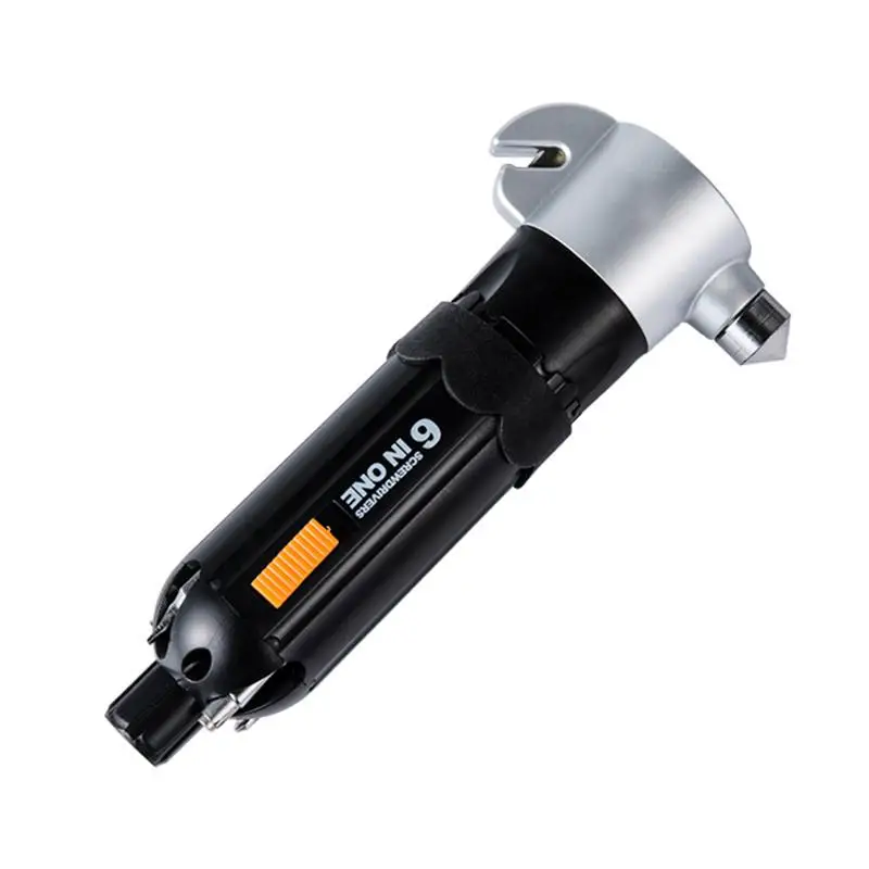 6 in 1 Multi Screwdriver Car Hammer Auto Seatbelt Cutter Glass Window ...