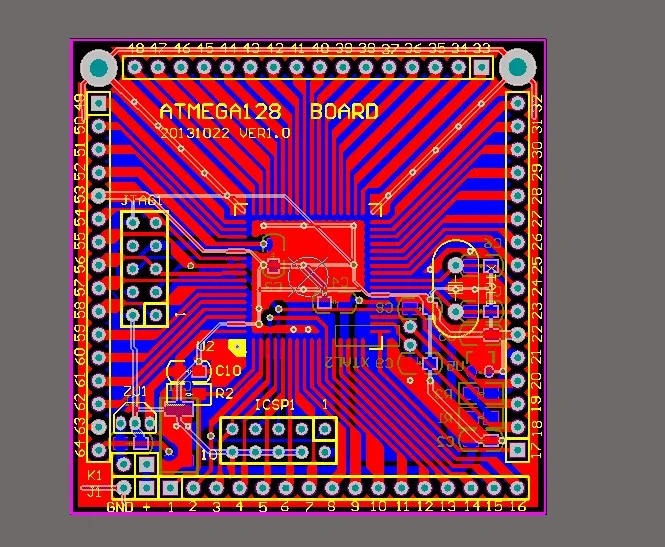 Atmega128-pcb-board-microsystem-board-schematic-Free-Shipping-atmega128 ...
