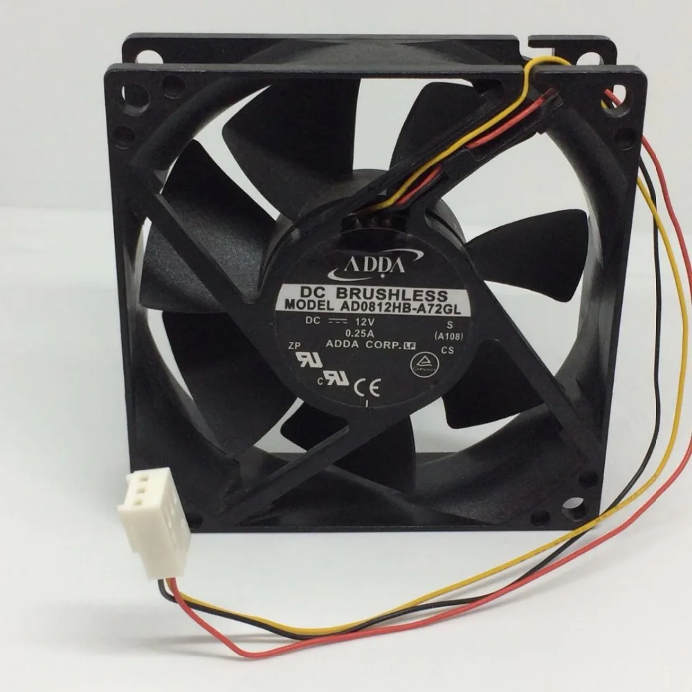 Adda ad0812hb a72gl 8025 dual ball computer case power supply fan ...