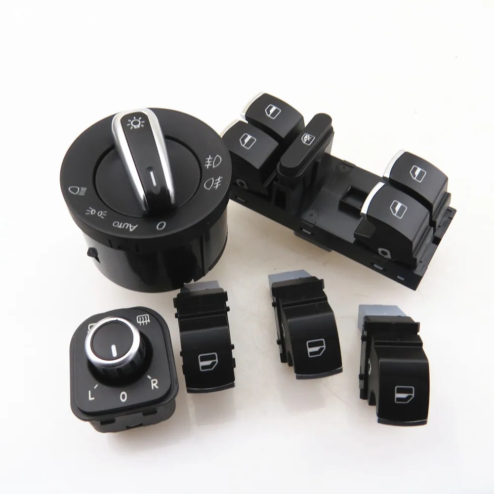 Fhawkeyeq Car Window Switch Button Kit For Vw Caddy Tiguan Touran Jetta ...