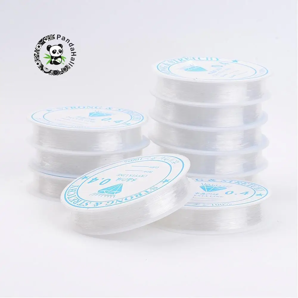 0.4mm 0.5mm 0.6mm 0.7mm 0.8mm 1mm 10Rolls Crystal Elastic Beading Cord ...