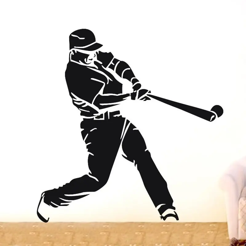 Baseball Sticker Name Sports Decal Posters Vinyl Wall Decals Pegatina ...