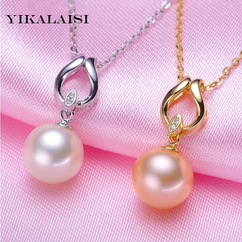 Yikalaisi 2017 100 Freshwater Natural Pearl Choker Jewelry Pendant 925
