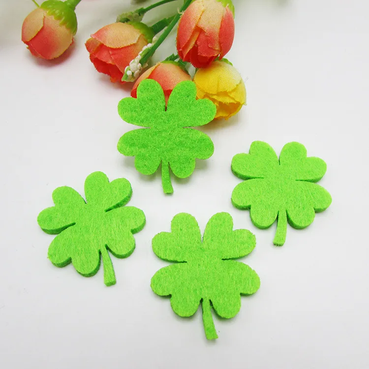 Clover patches 5cm Non woven clover shape 50pcs/lot garment appliques ...