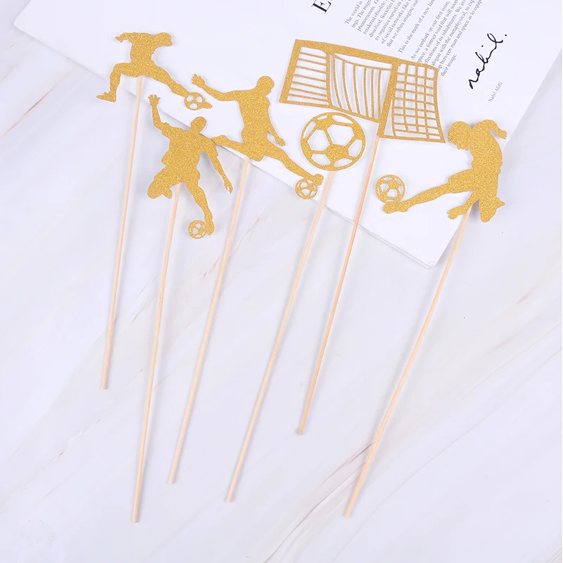 1 Set Football Cake Toppers Happy Birthday Wedding Cupcake Cake Topper ...