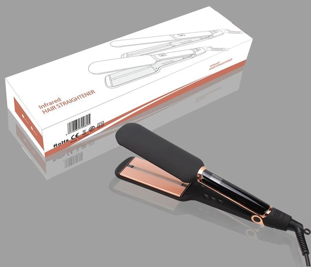 Infrared Hair Straightener 2 Inch Wide Flat Iron Ceramic Instant MCH ...