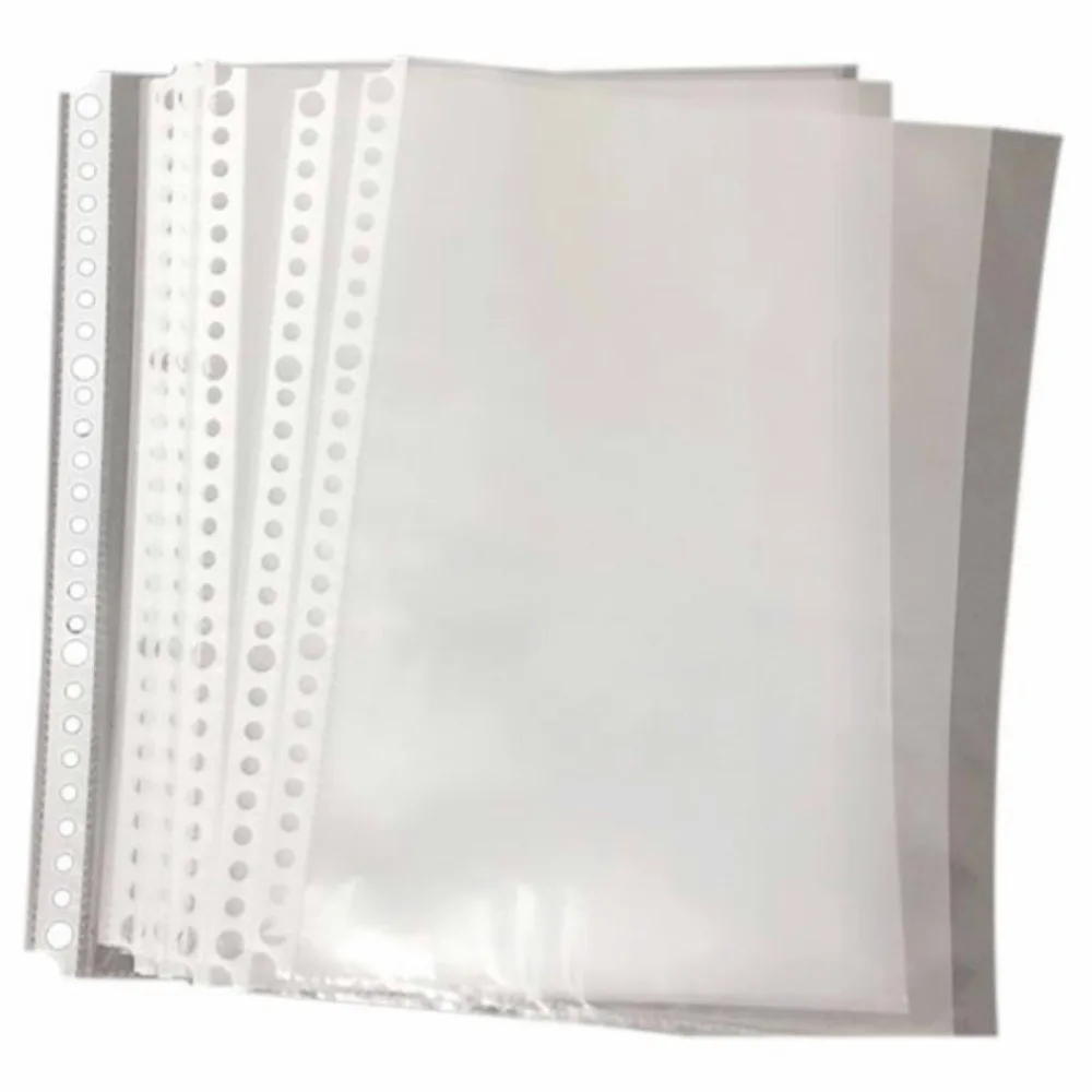 Paquete de 200 bolsillos perforados transparentes A5-carpetas de ...