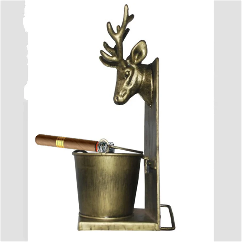 European style wall hanging ashtray bar retro cigarette ashtray Deer ...