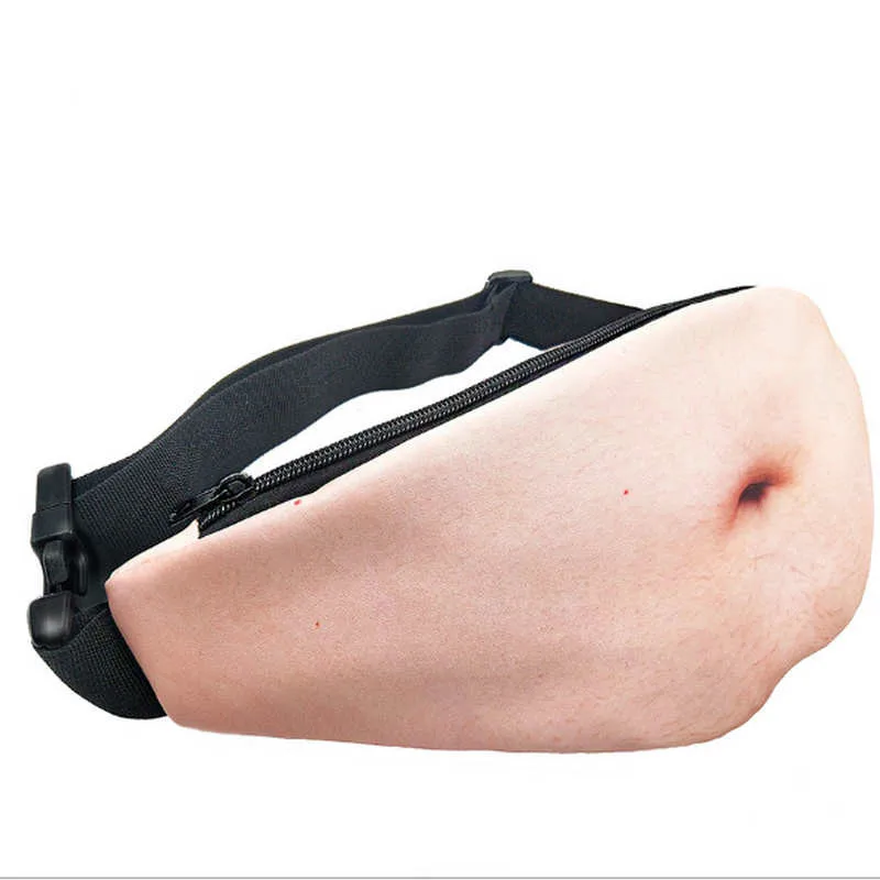 Fanny Pack Dad Bag Interesting Pack Fake Beer Belly Zipper Waist Bag ...
