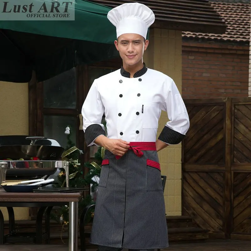 Servicio de comida mujeres hombres chef chaqueta restaurante chef ...