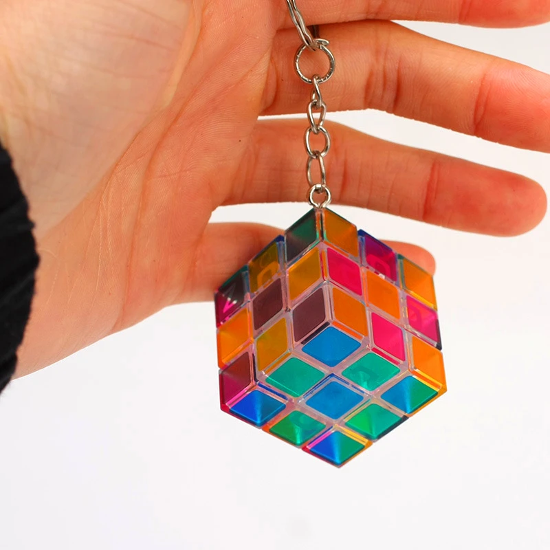 Zcube Keychain mini Magic Cubes 3x3x3 Speed Puzzle Cubes Transparent ...