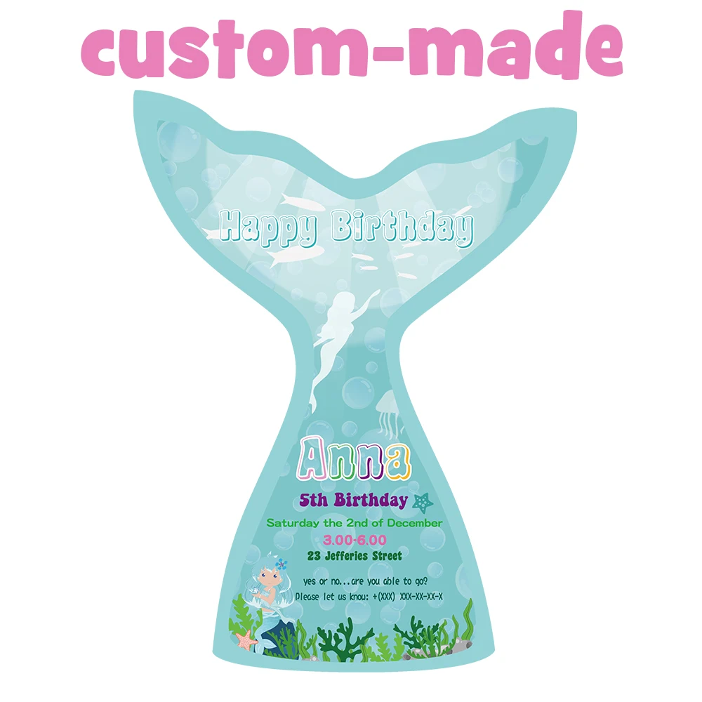 Mermaid Tail Invitation