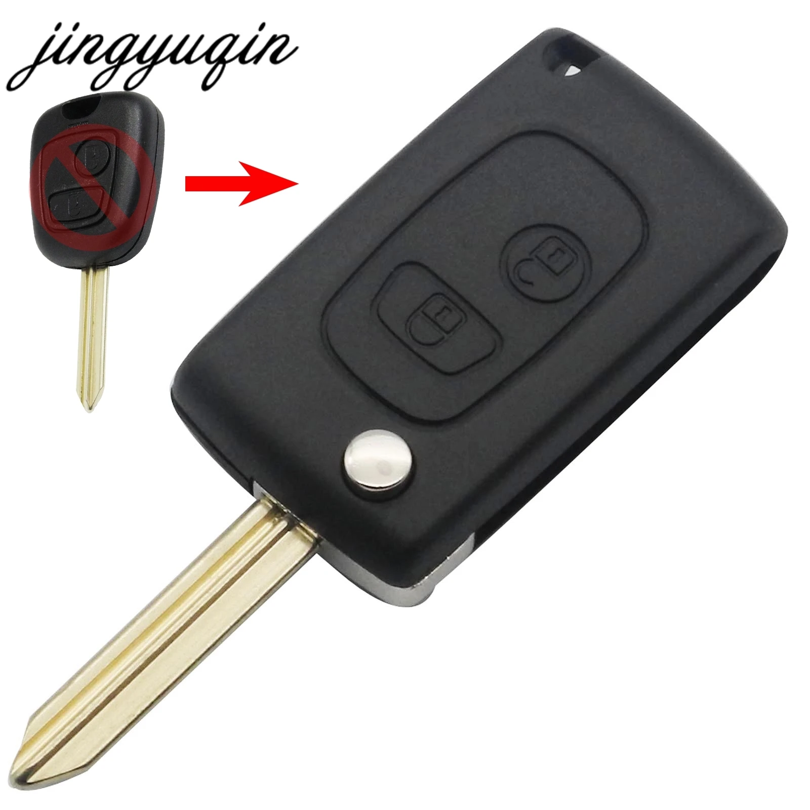 Jingyuqin 10pcs/lot Modified Flip Remote Key Shell For Citroen Xsara ...