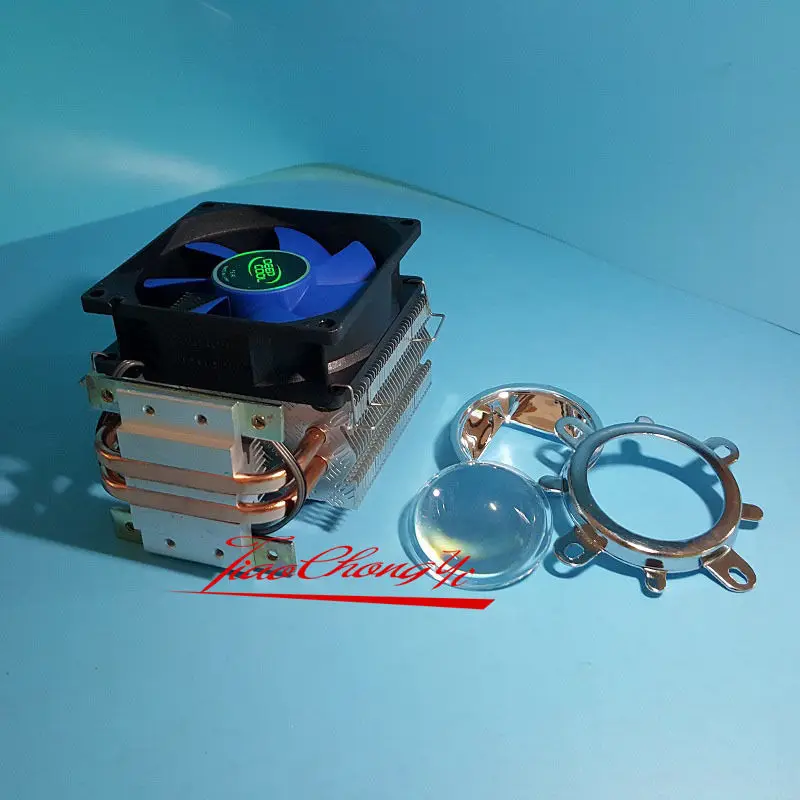 50-100w High Power Led Radiator Tube Cpu Fan + Lens Reflector Cup ...