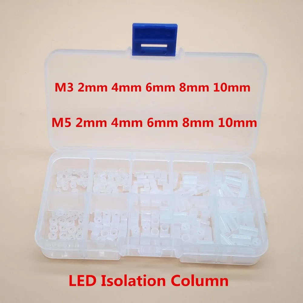 200pcs M3 M5 Led Hollow Pillar Round Isolation Column Round Plastic ...
