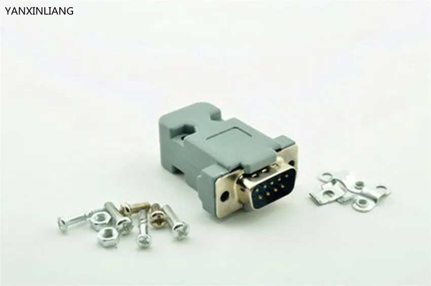 10PCS-New-RS232-Serial-Port-Connector-DB9-Male-Socket-Shell-Plastic ...