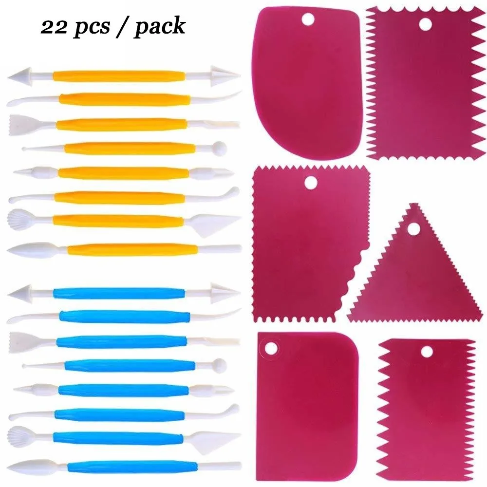22pcs/pack Cake Decor Tools Set 16pcs Cake Modeling Tools 6pcs Cake ...