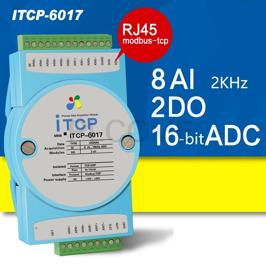 Modbus TCP DAQ 8DIFF 2DO Data Acquisition High speed 2KHz 8 ch ... Modbus TCP DAQ 8DIFF 2DO Data Acquisition High speed 2KHz 8 ch ...