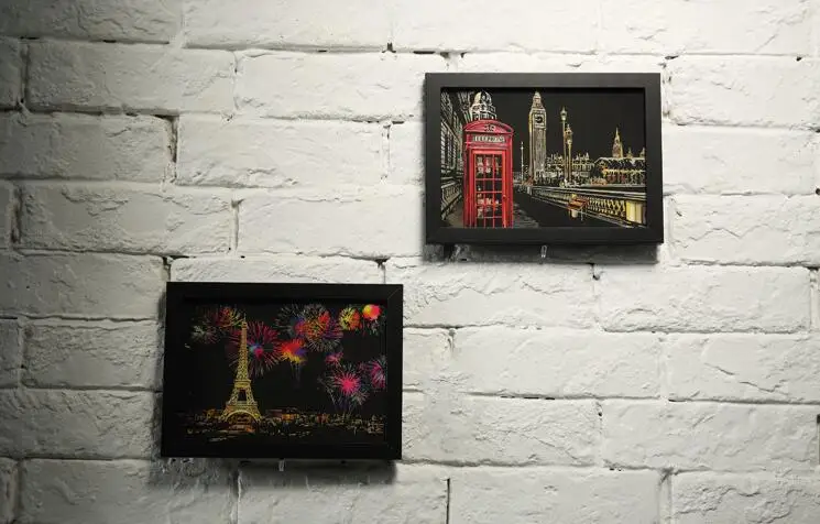 Dessin - Graphisme,Lot de 4 papiers pour peinture magique à gratter ...