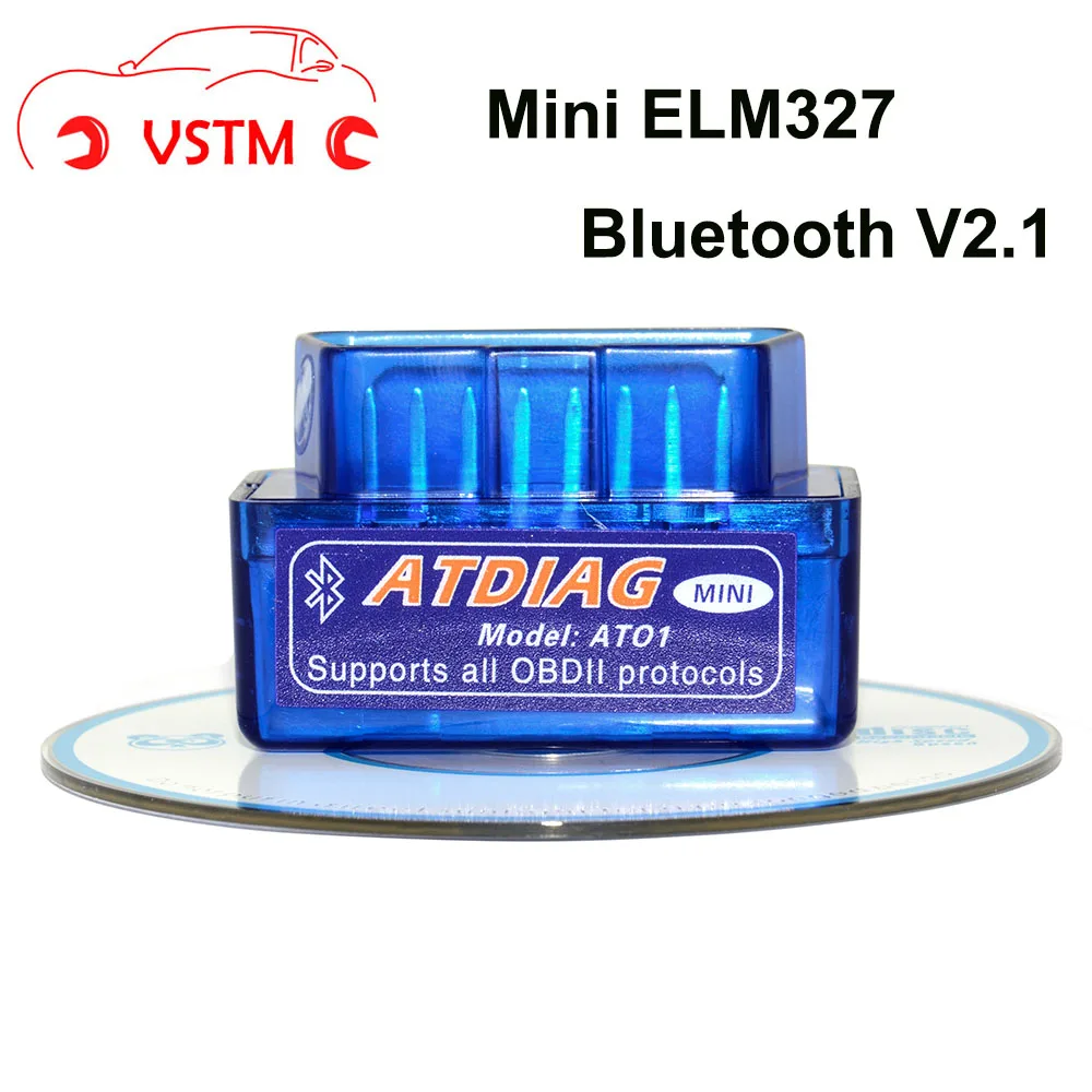 VSTM ELM327 Mini ELM 327 V2.1 OBD2 Bluetooth ATDIAG Interface Auto ...