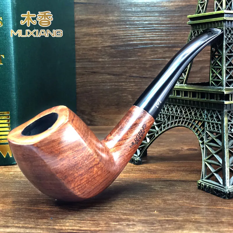 Bent pipe,Rosewood Tobacco Pipe, Annatto straight pipe Smoking tool ...