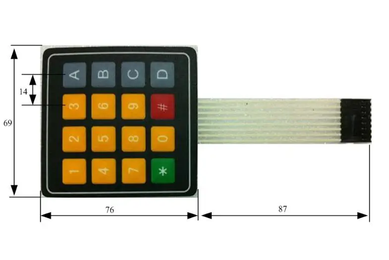 KB02 4 rows and 4 columns keyboard board 16 key keyboard board|board ...