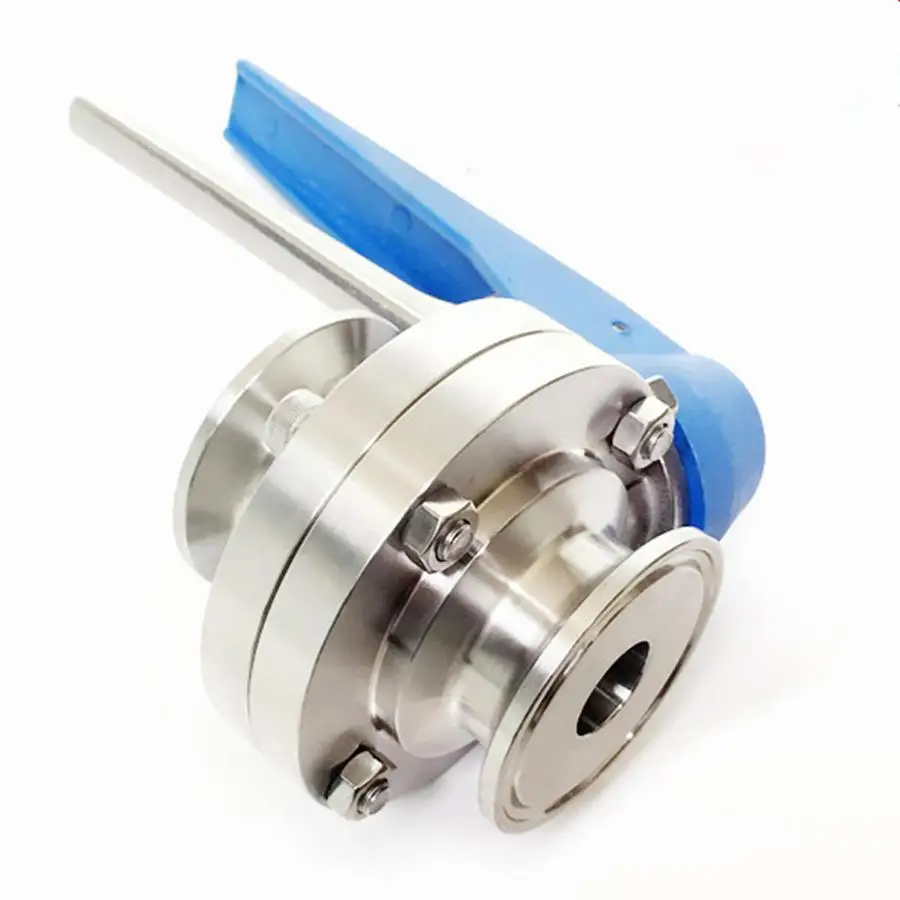 Fit 89mm Pipe OD x 3.5" Tri Clamp Sanitary Butterfly Squeeze Trigger ...