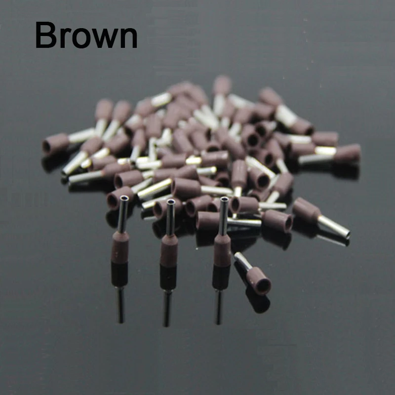 1000pca/Пакет Изолированный конец шнура Терминал провода наконечники E0308 Медный трубчатый ...