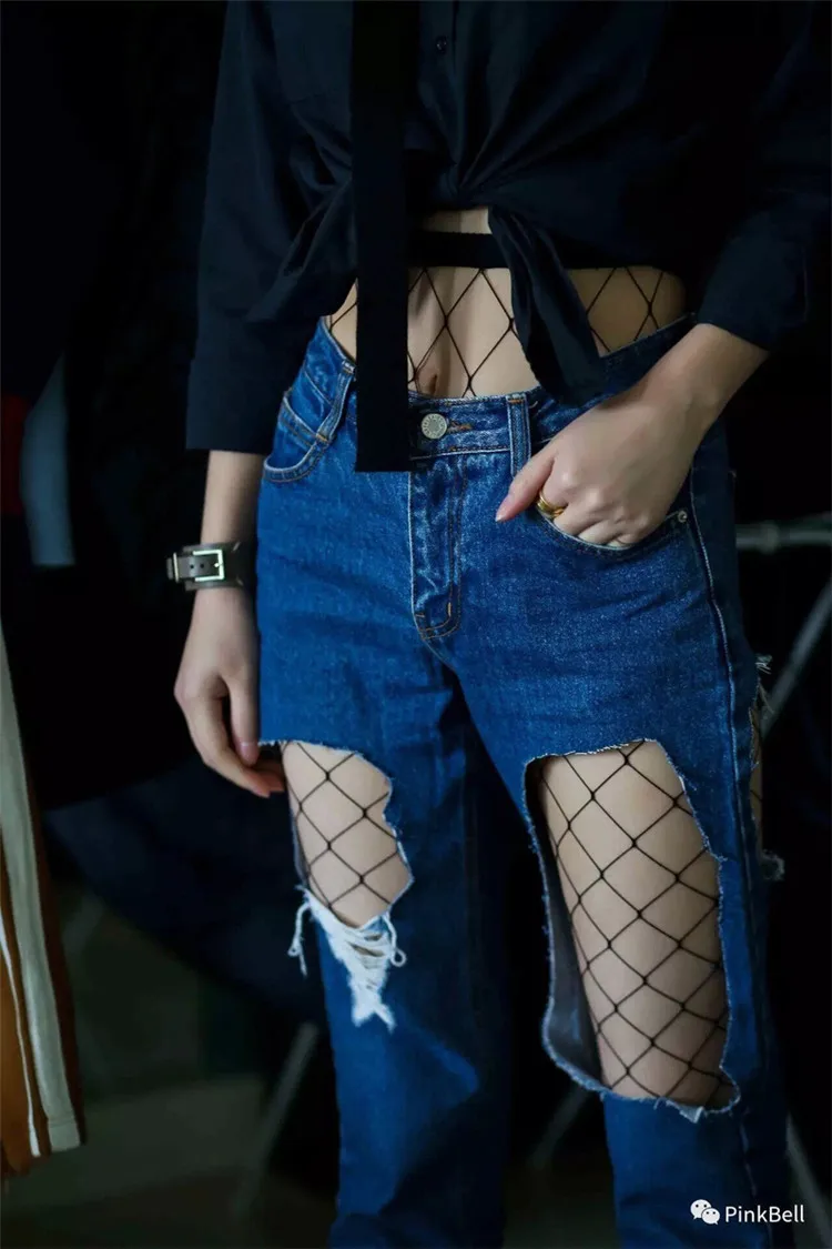 Women Fishnet Pantyhose Stockings Hollow Out Sexy High Elastic Slimming ...