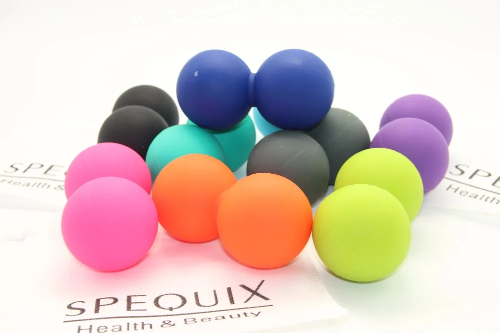 Silicone Elastic Peanut Yoga Massage Roller Ball Physio Gym Excise