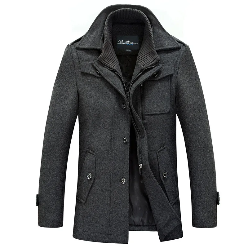 Udod High Quality Autumn Winter Brand Mens Wool Coats New Fashion Men