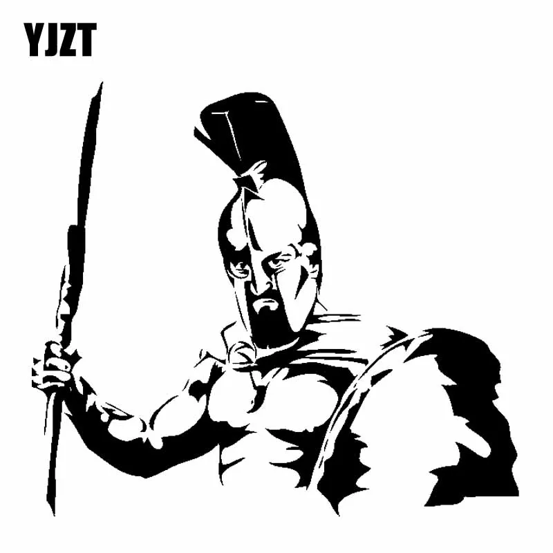 YJZT 17.8CM*15.9CM A Ferocious Warrior Car Sticker Vinyl Decal Black ...
