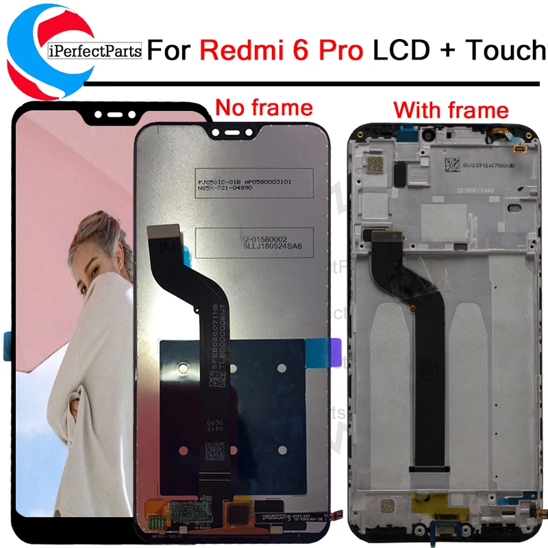5.84" For Xiaomi redmi 6 pro LCD Display With Frame Touch Panel Screen ...