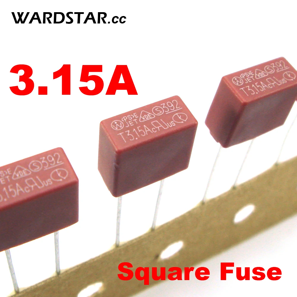50pcs Square Plastic Fuse 250v 392 Square Fuse T0.5a 1a 1.25a 1.6a 2a 2 ...