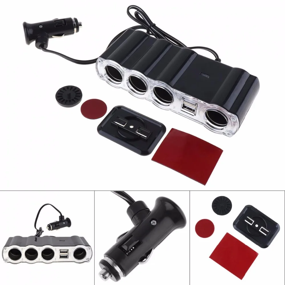 Buy Portable 4 Way Multi Socket Car Charger Vehicle