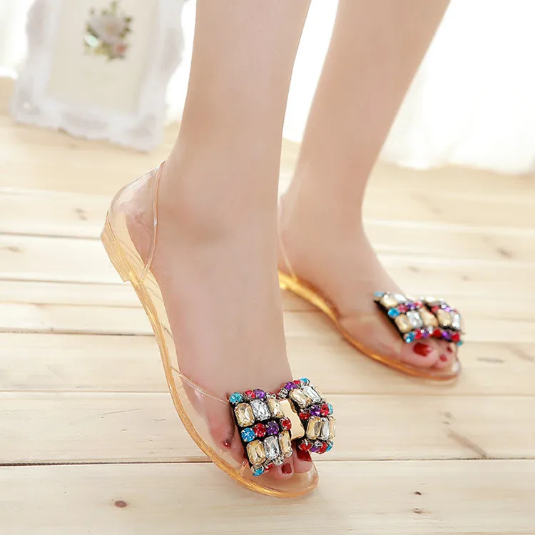 Popular Rhinestone Jelly Sandals Buy Cheap Rhinestone Jelly Sandals Lots From China Rhinestone