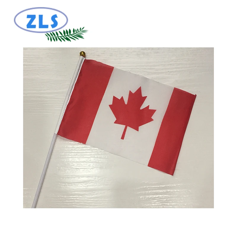 2018 10pcs the Small Canada flag 14*21CM Canada Flag the hand national ...