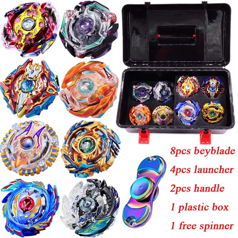 Spinning Top Beyblade Burst Set Bey Blade Blades Toys Bayblade Metal ...