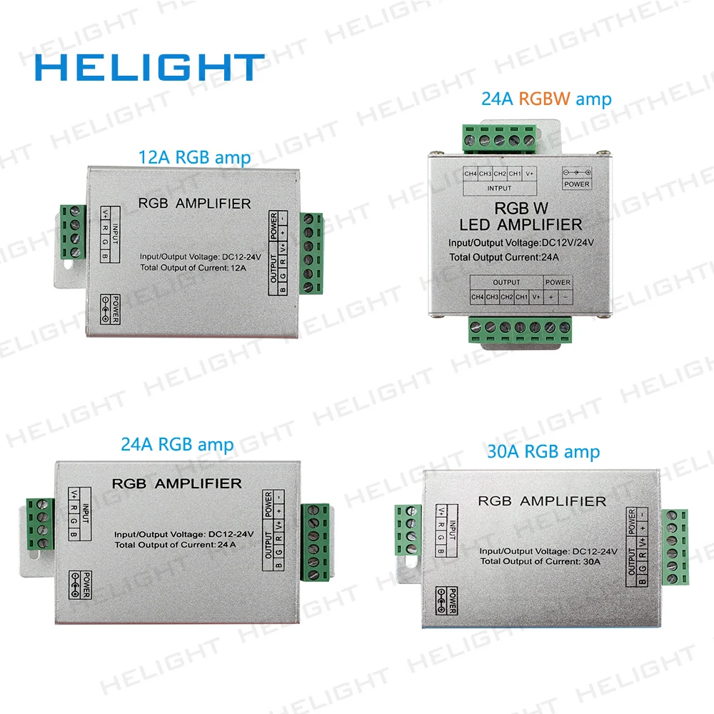 LED RGB RGBW Amplifier DC12 24V 12A 24A 30A RGB Strip light Amplifier ...