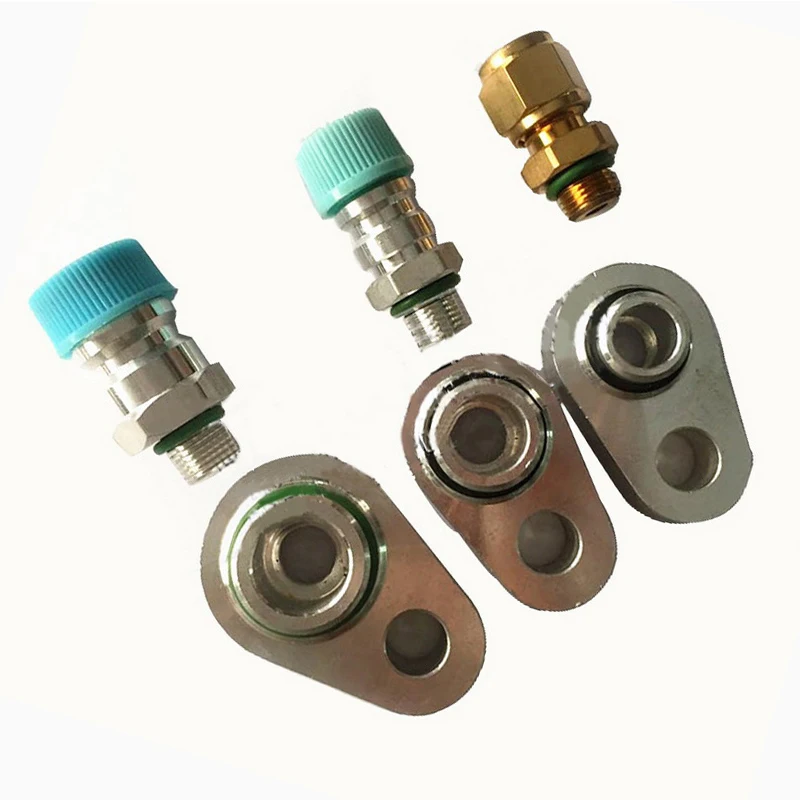 For-A-C-Air-Conditioning-Compressor-R12-Leak-Test-Block-Off-Fittings ...