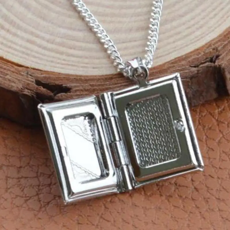 10Pcs/lot Women Men 925 Sterling Silver Book Box Photo Locket Pendant ...