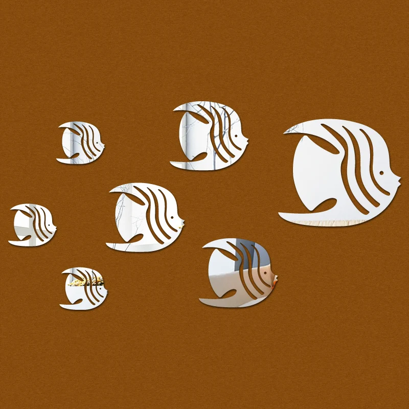 new 3D promotion large modern design home decorations silver sticker ...